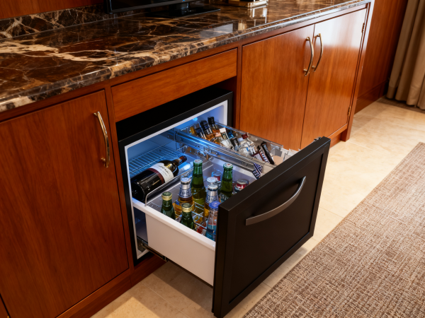 Pull-Out Drawer Refrigerator Ideas for Stylish Hotel Interiors - Wellway