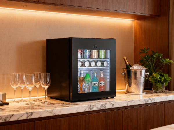 Why Every Guest Room Deserves a Stylish Glass Door Fridge - Wellway